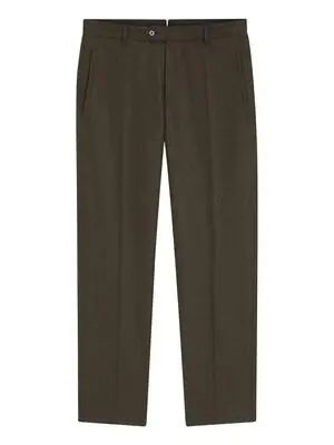 BOSS Italian Wool And Cashmere Regular-fit Trousers - Light Green