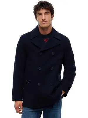 Tommy Hilfiger Classic Wool-blend Peacoat - Navy