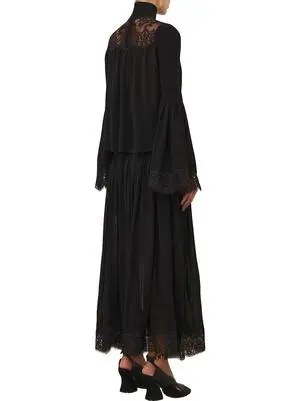 Zimmermann Valiant Lace Maxi Skirt - Black