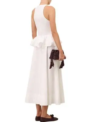 Zimmermann Jersey Poplin Halterneck Dress - Ivory