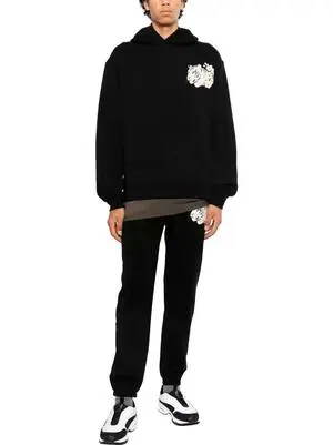 MELT Tiger-patch Track Pants - Black