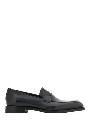 FERRAGAMO Tramezza Penny Loafers - Blue