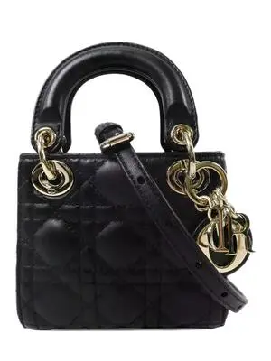 Dior Lady Quilted Mini Bag - Black