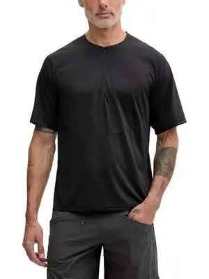 MAMMUT Zip-fastening Raglan-sleeve T-shirt - Black