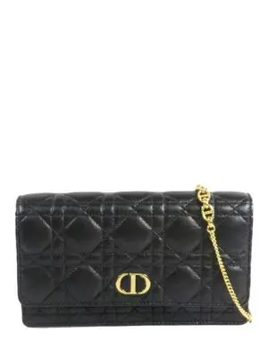 Dior Caro Cannage Clutch Bag - Black