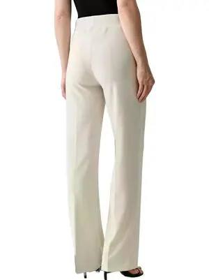 JOSEPH RIBKOFF Joseph Ribkoff Cream White Pressed Crease Wide Leg Trousers
