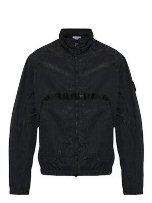Stone Island Warp Rib Nylontc Stand Collar Jacket - Black