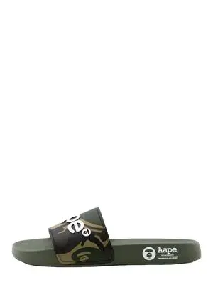 AAPE BY *A BATHING APE Monogram Slides - Black