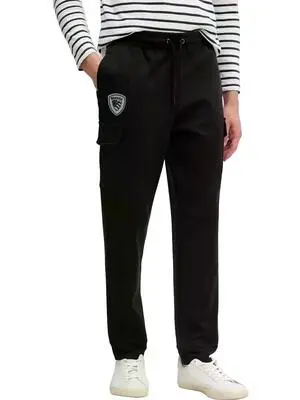 BLAUER. Logo-patch Drawstring Track Pants - Black