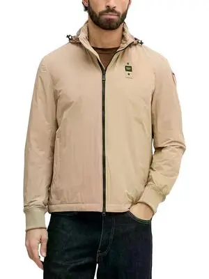BLAUER. Dalton Logo-patch Padded Jacket - Neutrals