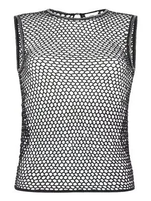 Adam Lippes Gwen Open-knit Top - Black