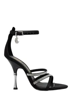 Just Cavalli Crystal Embellished Buckle Fastening High Heel Sandals - Black
