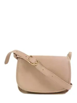 Longchamp Grained Leather Shoulder Bag - Neutrals
