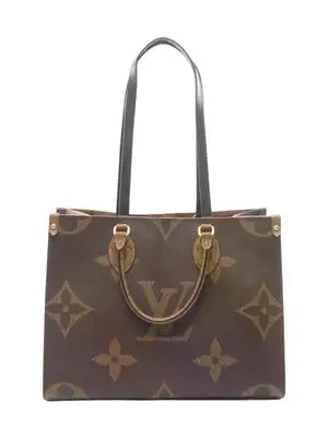 LOUIS VUITTON Louis Vuitton Monogram Canvas On-The-Go MM Tote Bag Neutrals