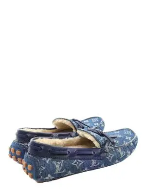 LOUIS VUITTON Monogram Denim Loafers - Blue
