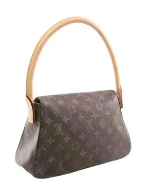 LOUIS VUITTON 2003 Mini Looping Monogram Tote Bag - Brown