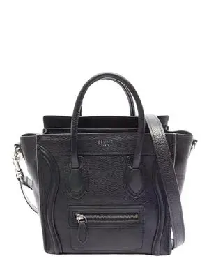 Celine Nano Luggage Two-way Handbag - Black