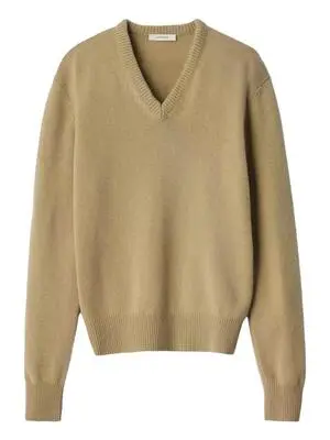 LEMAIRE Cashmere V-neck Sweater - Neutrals