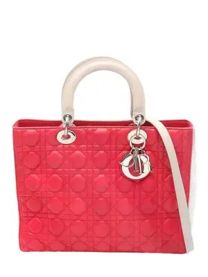 Dior Large Lady Cannage Handbag - Pink