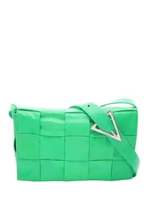 Bottega Veneta Small Cassette Maxi Intrecciato Shoulder Bag - Green