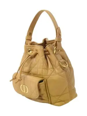 Dior Christian Dior Nano Caro Bucket Bag Neutrals