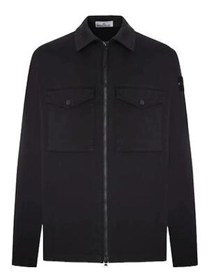 Stone Island 1200010 Zipup With Chest Pockets Overshirt - Black