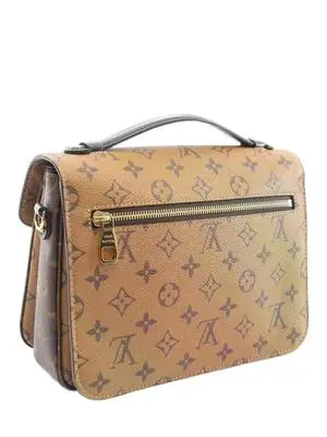 LOUIS VUITTON 2010s Pochette Métis Mm Monogram Reverse Tote Bag - Brown