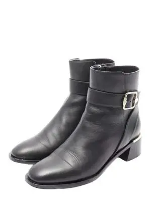 JIMMY CHOO Clarice Buckled Ankle Boots - Black
