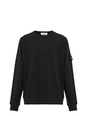 Stone Island 6100017 Organic Cotton Interlock Sweatshirt - Black
