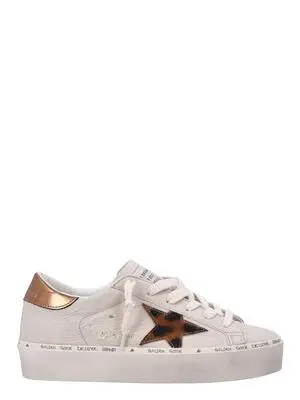 GOLDEN GOOSE Hi Star Leopard Sneakers - White/leopard