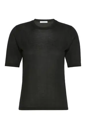 Max Mara Stockinette-stitched Cashmere And Silk Sweater - Black