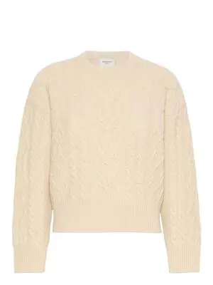Max Mara Cable Knit Wool Yarn Jumper - Ice