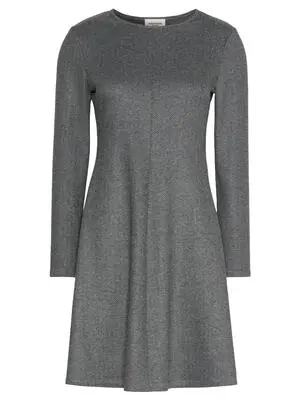 Max Mara Flared Jacquard Jersey Dress - Medium Grey