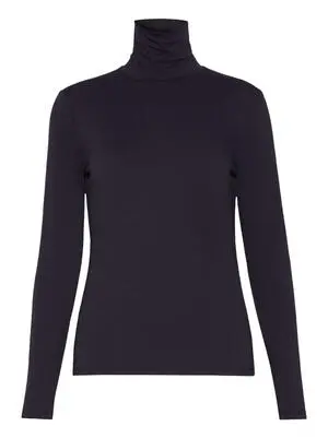 Max Mara Slim-fit Top In Stretch Viscose Jersey - Navy