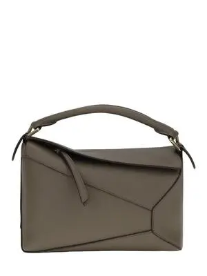 Loewe Small Grained Leather Puzzle Handbag - Grey