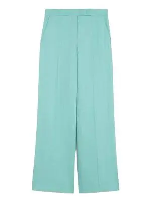 Max Mara Chevron Linen Batavia Trousers - Blue