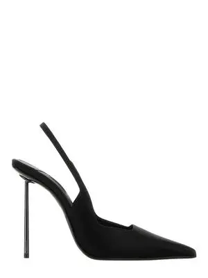 LE SILLA 110mm Satin Slingback Pumps - Black