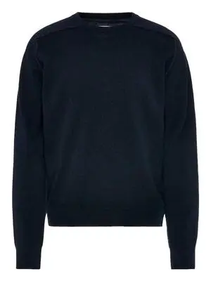 MAISON MARGIELA Four Stitches Crew Neck Wool Sweater - Blue