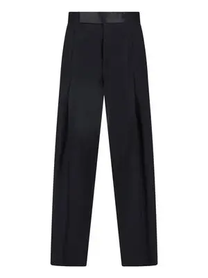 Giorgio Armani Tailored Virgin Wool Trousers - Black