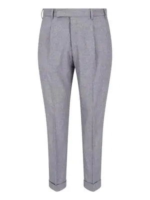 PT TORINO Virgin Wool And Cashmere Trousers - Gray
