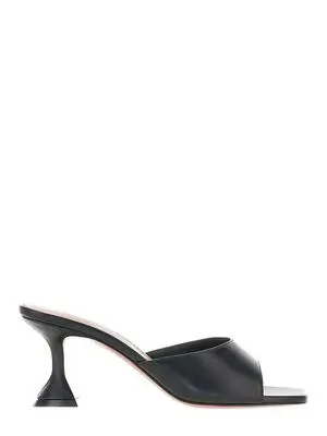 Amina Muaddi Lupita Nappa Leather Slippers - Black