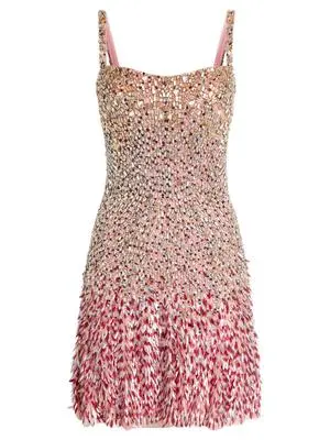 Jenny Packham Embellished Nima Mini Dress - Pink