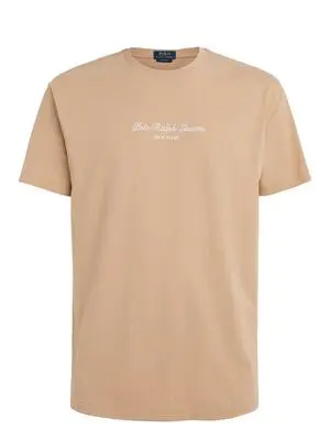 Polo Ralph Lauren Cotton Embroidered Logo T-shirt Brown