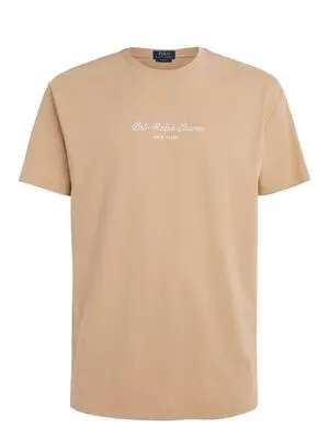 Polo Ralph Lauren Cotton Embroidered Logo T-shirt Brown