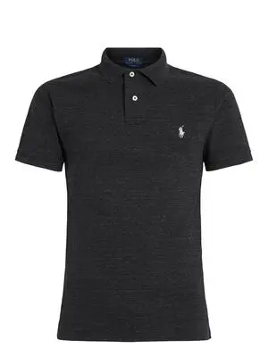 Polo Ralph Lauren Cotton Mesh Slim-fit Polo Shirt - Black