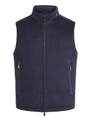 Corneliani Virgin Wool Padded Gilet - Navy