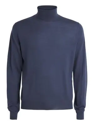 Corneliani Merino Wool Rollneck Sweater - Navy