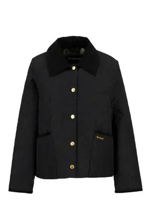 Barbour Quilted Long Sleeve Casual Jacket With Trimmed Details - Black