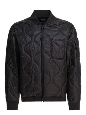 C.P. COMPANY Quilted Bomber Jacket - Black