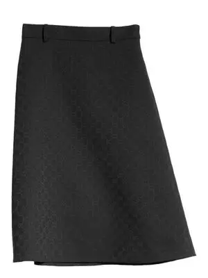 GUCCI Gucci GG Cotton Blend Midi Skirt